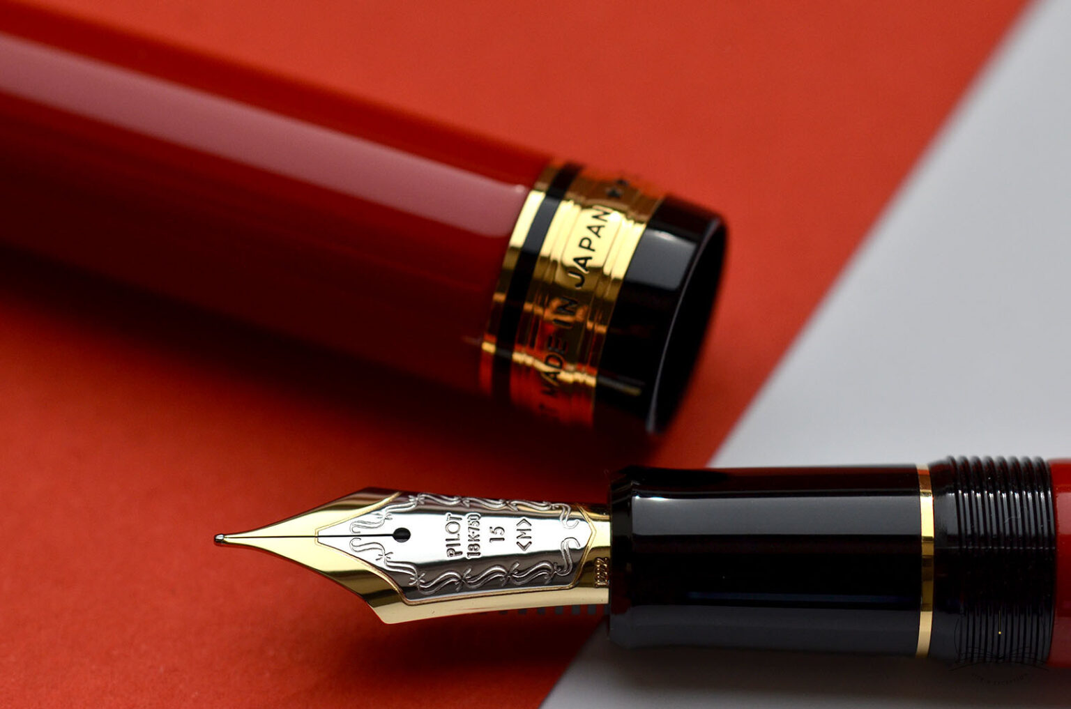Custom 845 Red Fountain pen by Pilot - Nibs Plus Ultra